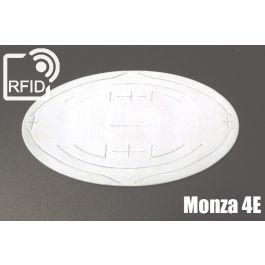 Monza 4E RFID oval-shaped tamper-proof paper RFID tag for auto vehicle ...