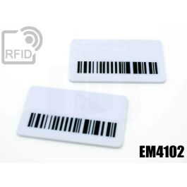EM4102 Targhetta tag in PVC bianco stampabile