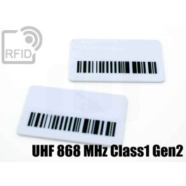 UHF 868 MHz Class1 Gen2 Targhetta tag in PVC bianco stampabile